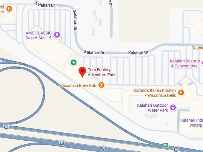 16. tom foolerys adventure park map