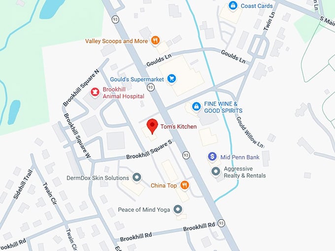 16. tom's kitchen map