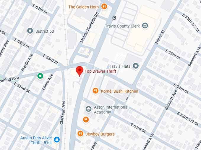 16. top drawer thrift map