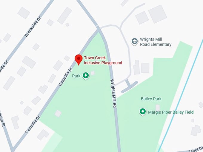 16. town creek inclusive playground map