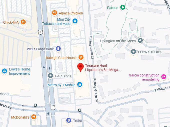 16. treasure hunt liquidators bin mega store map
