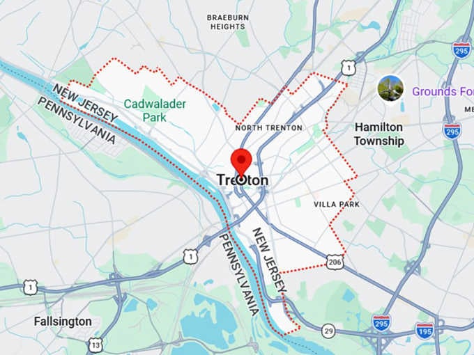 16. trenton, nj map