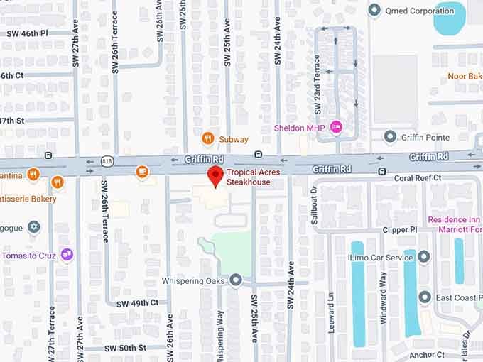 16. tropical acres steakhouse map