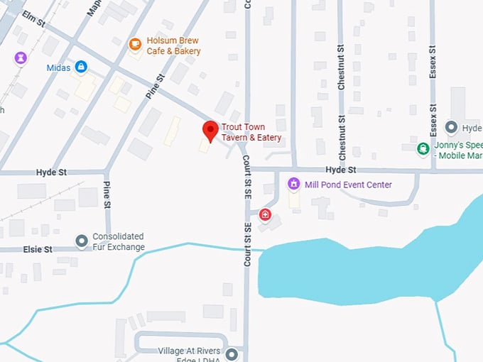 16. trout town tavern & eatery map