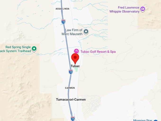 16. tubac az map