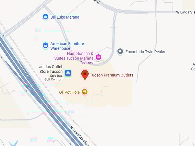 16. tucson premium outlets map