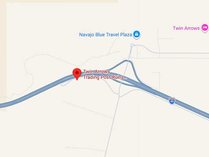 16. twin arrows trading post ruins map