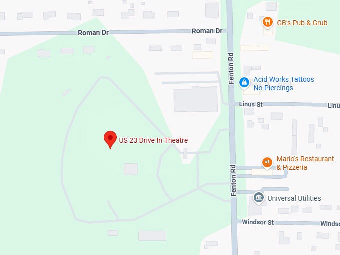 16. us 23 drive in theatre map