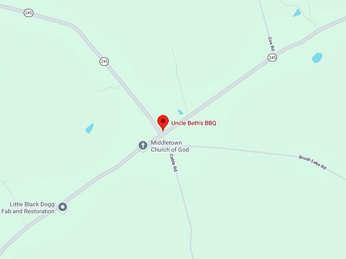 16. uncle beth's bbq map