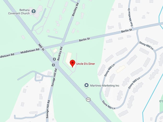 16. uncle d's diner map