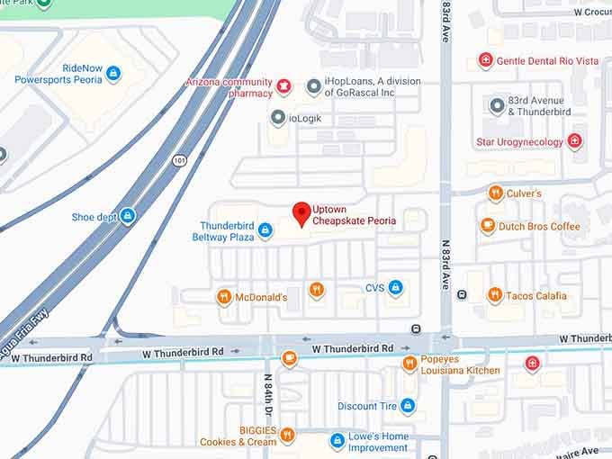 16. uptown cheapskate peoria map