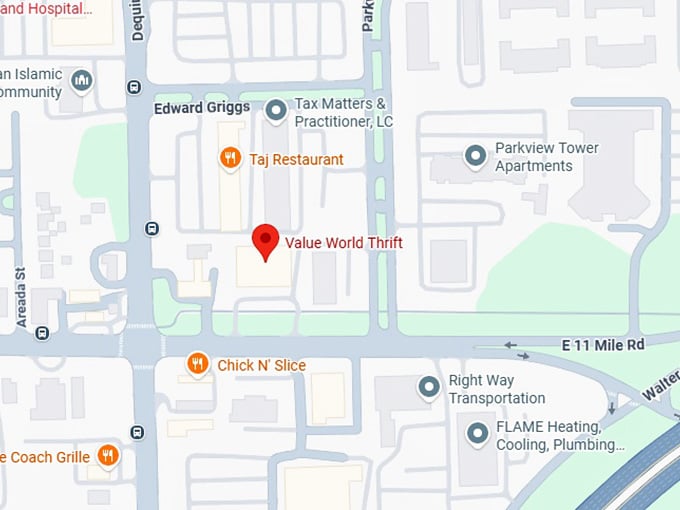 16. value world thrift map