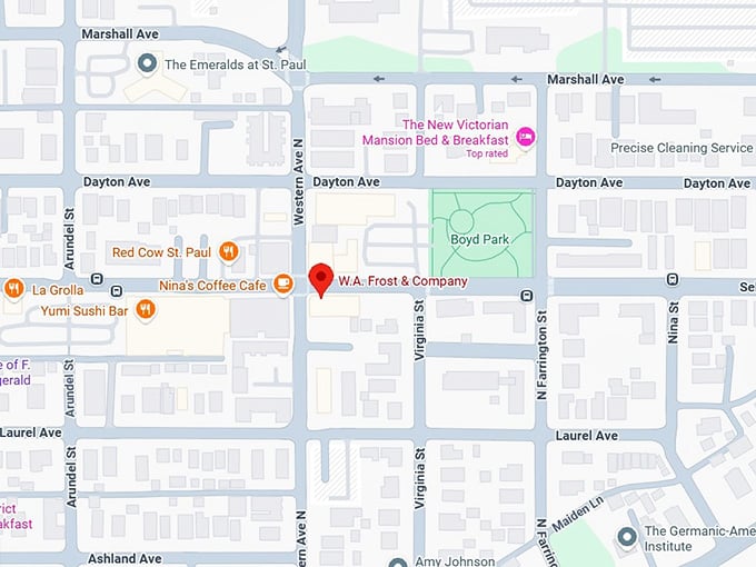 16. w.a. frost & company map