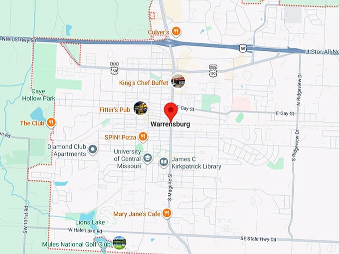 16. warrensburg, mo map