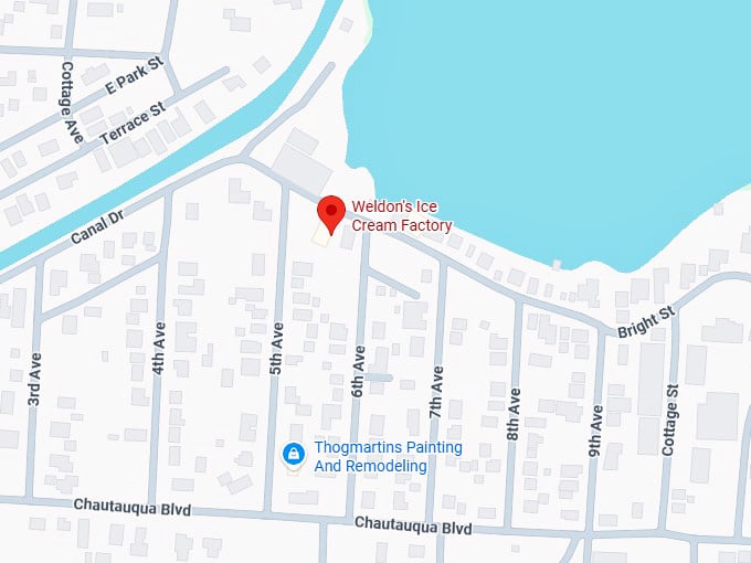 16. weldon's ice cream factory map