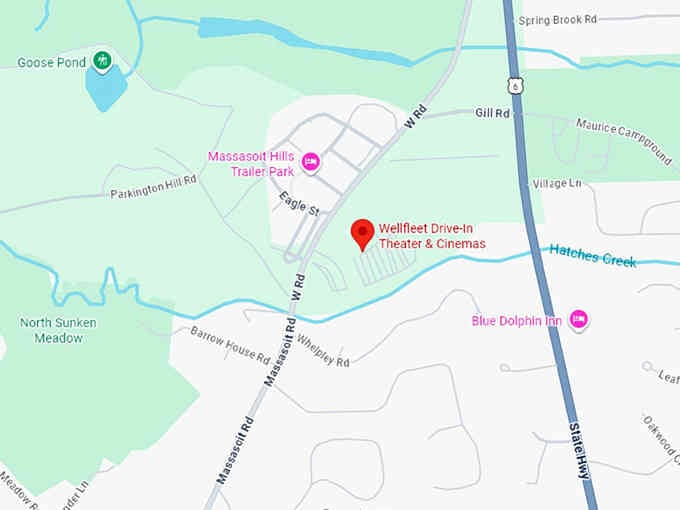 16. wellfleet drive in theater & cinemas map