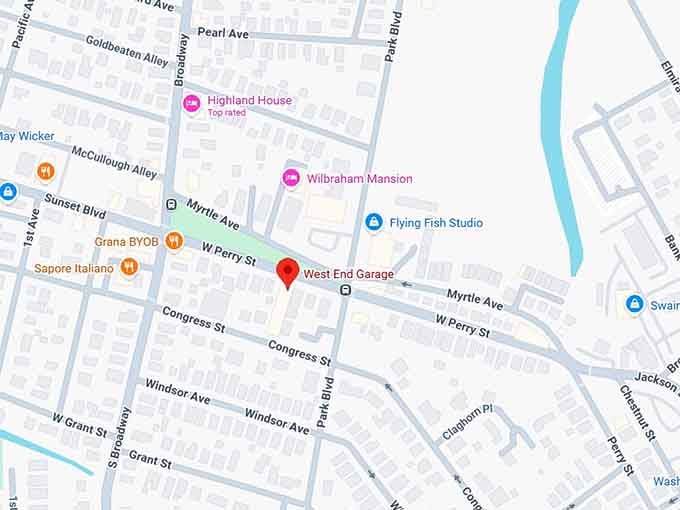 16. west end garage map