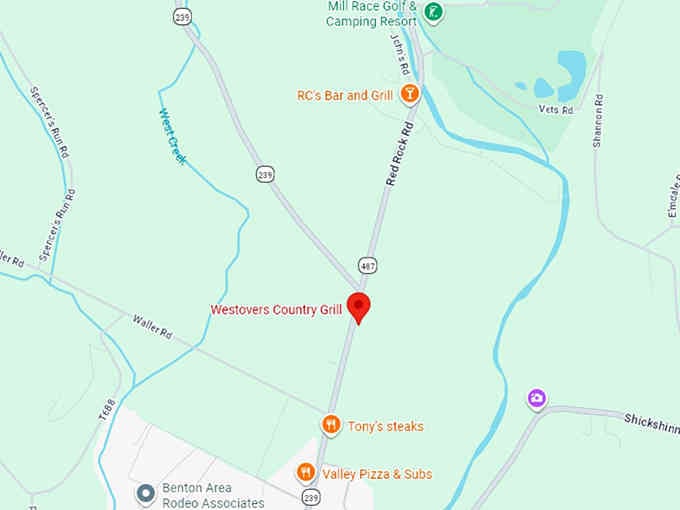 16. westovers country grill map