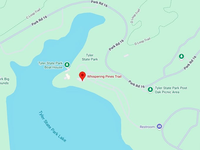 16. whispering pines nature trail map