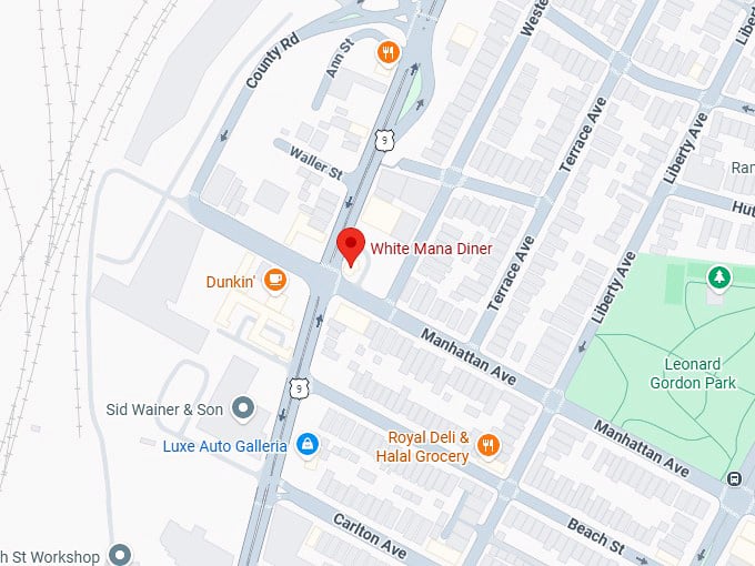 16. white mana diner map