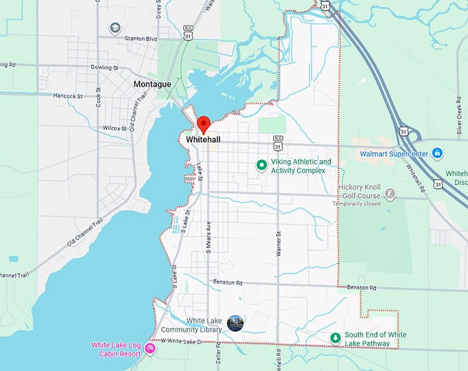 16. whitehall, mi map