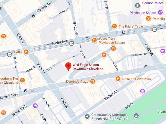 16. wild eagle saloon downtown cleveland map