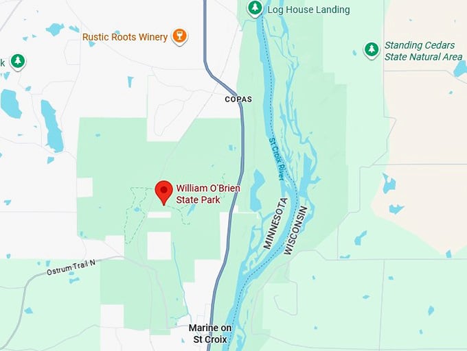 16. william o'brien state park map