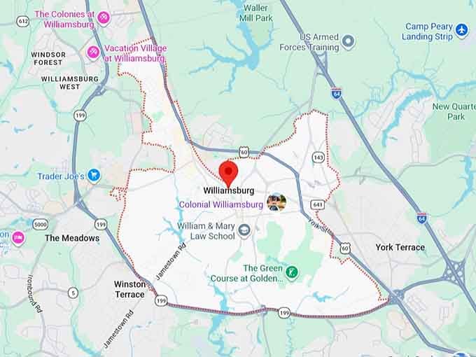 16. williamsburg, va map