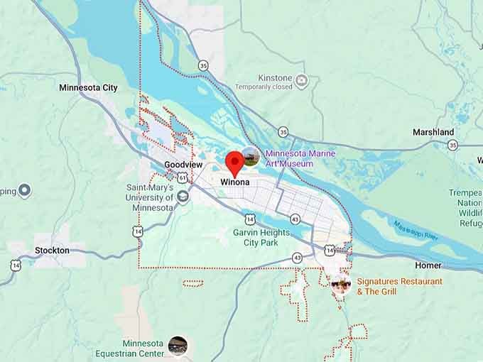 16. winona, mn map