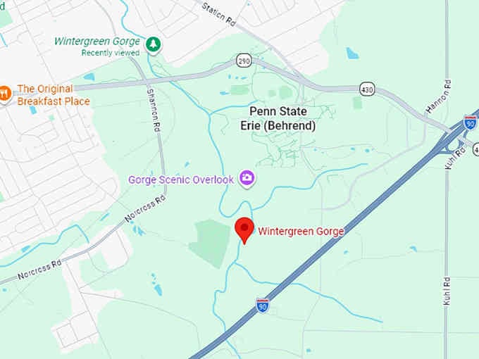 16. wintergreen gorge map