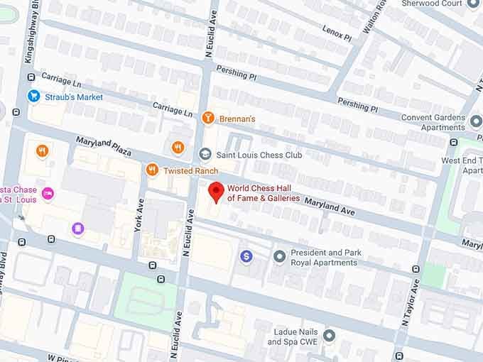 16. world chess hall of fame & galleries map