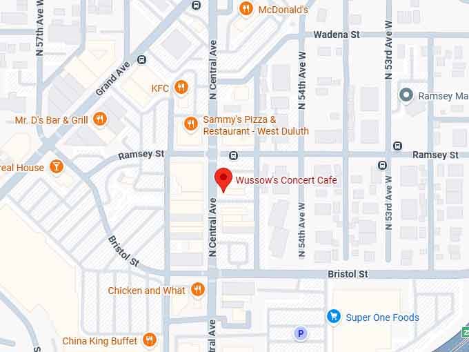 16. wussow's concert cafe map