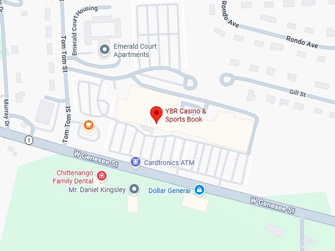 16. ybr casino & sports book map