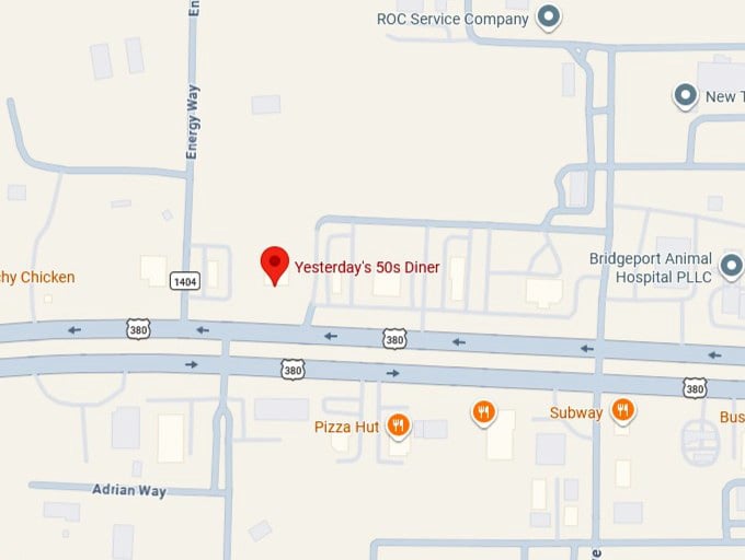 16. yesterday's 50s diner's map