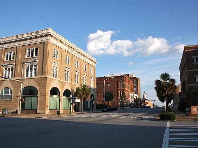 Classic architecture meets palm trees in this charming downtown where history whispers from every elegant archway and window.