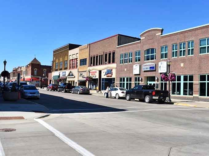 Austin's downtown stretches out like a Main Street USA postcard, where brick buildings whisper stories of simpler times.