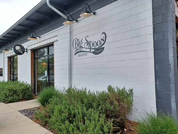 Clean lines and modern charm meet at this creamery where handcrafted ice cream becomes an art form.