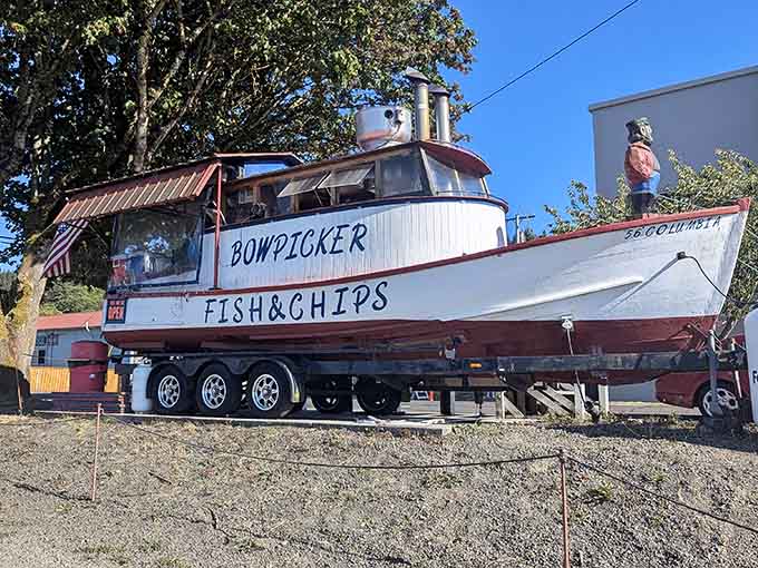 When a fishing boat becomes a restaurant, you know the fish is going to be fresh beyond belief.