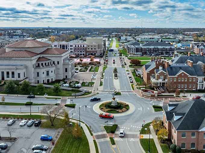 Those famous roundabouts guide you through a city where elegant architecture meets Midwestern warmth and genuine community spirit.