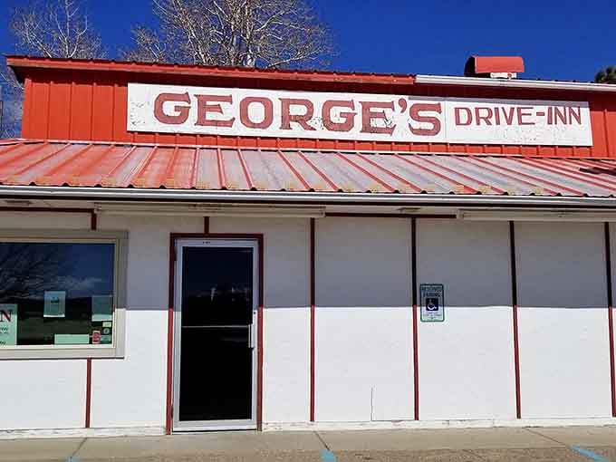 That bright red roof against the blue sky is like a beacon calling hungry travelers home.
