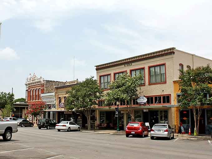 Georgetown's downtown square looks like someone built a movie set, except the coffee's real and delicious.