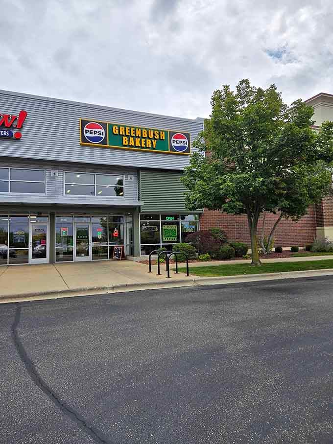 Those vintage Pepsi signs flanking the entrance tell you this Madison bakery knows the value of classic pairings.