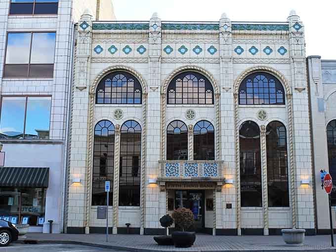 Art Deco elegance meets small-town charm in this stunning architectural gem that looks straight out of the 1920s.