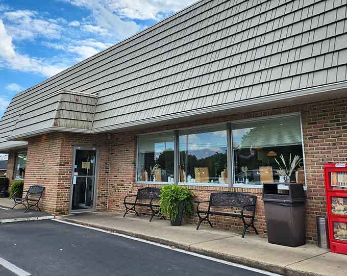 Those benches out front aren't just for show&mdash;they're recovery stations for folks who ate too much breakfast.