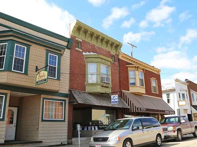 These colorful storefronts look like a box of crayons came to life on Main Street.