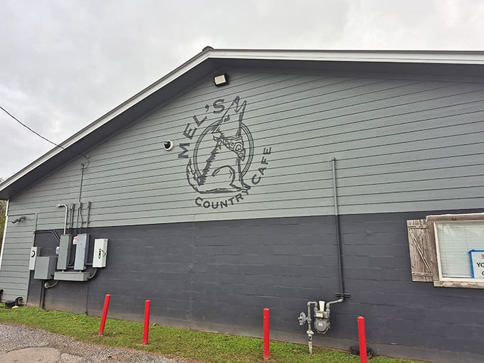 That charming logo on gray siding promises country cooking worth every mile of the drive to Tomball.