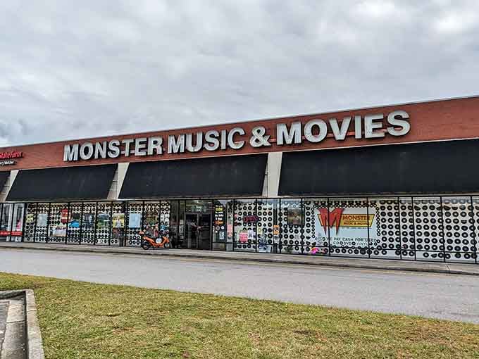 That sprawling storefront promises vinyl treasures and cinematic gems under one roof&mdash;a music lover's paradise awaits inside.