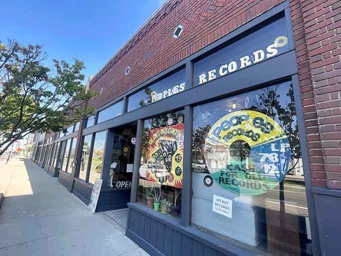 Those colorful window displays promise vinyl treasures inside, like opening a musical time capsule on Gratiot Avenue.