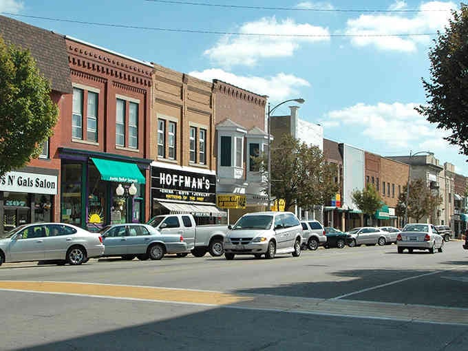 Princeton's Main Street looks like it escaped from a Norman Rockwell painting, complete with brick buildings and blue skies.