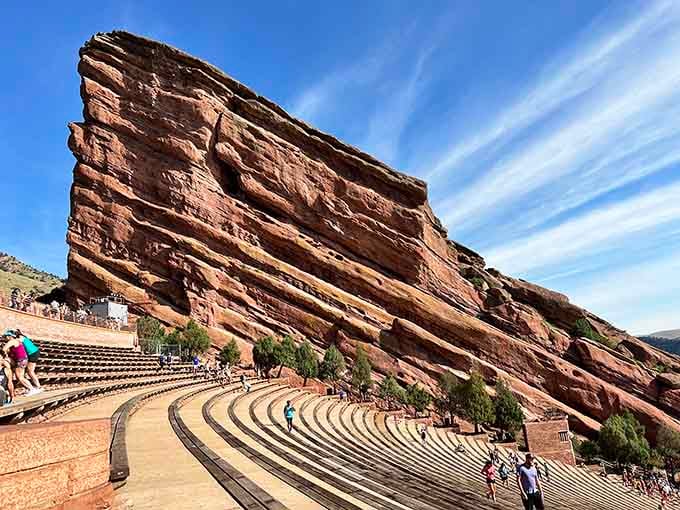 Mother Nature's concert hall towers above these iconic seats, where towering red rocks create acoustics money can't buy.